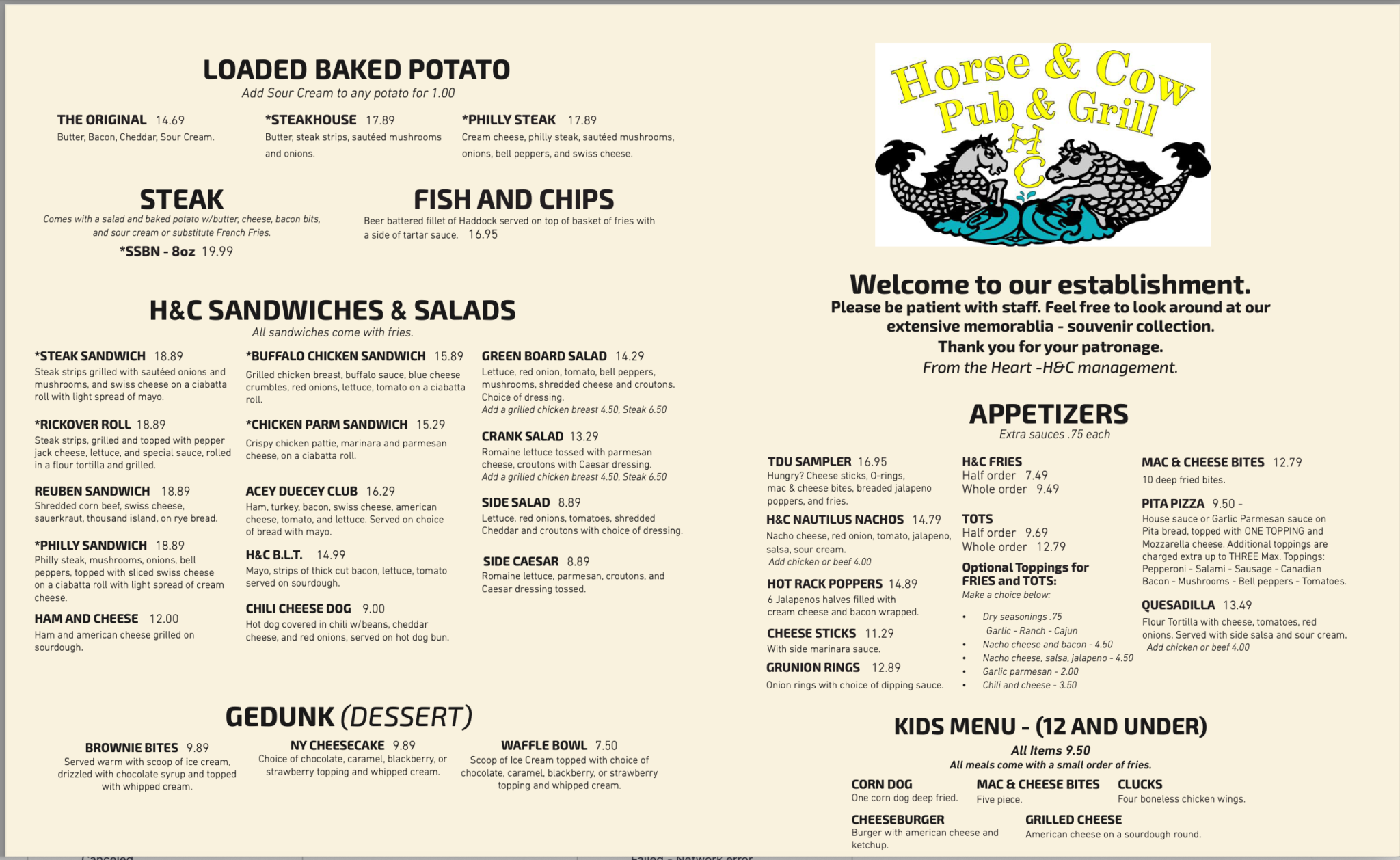 Bremerton – Horse & Cow | Pub & Grill